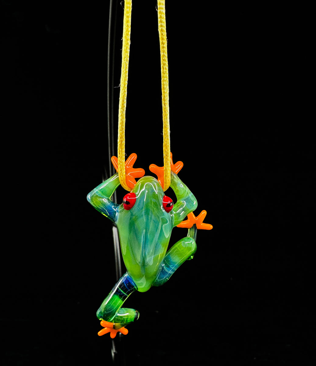 Sundstrom Glass - Red Eye Tree Frog – Lions Den Glass